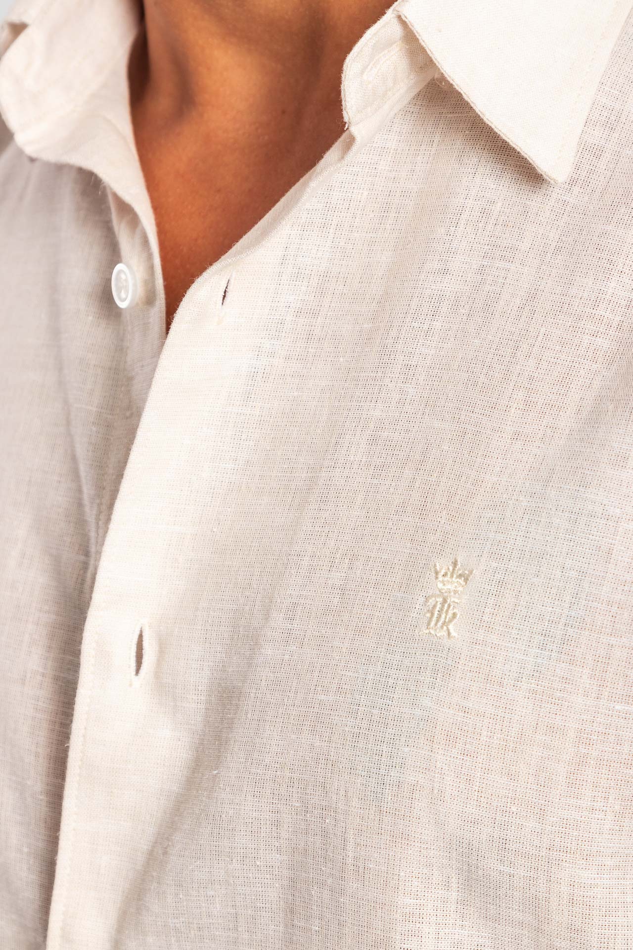 Camisa Manga Curta Linho SK W24 - Off White | Loja Oficial - Sergio K.