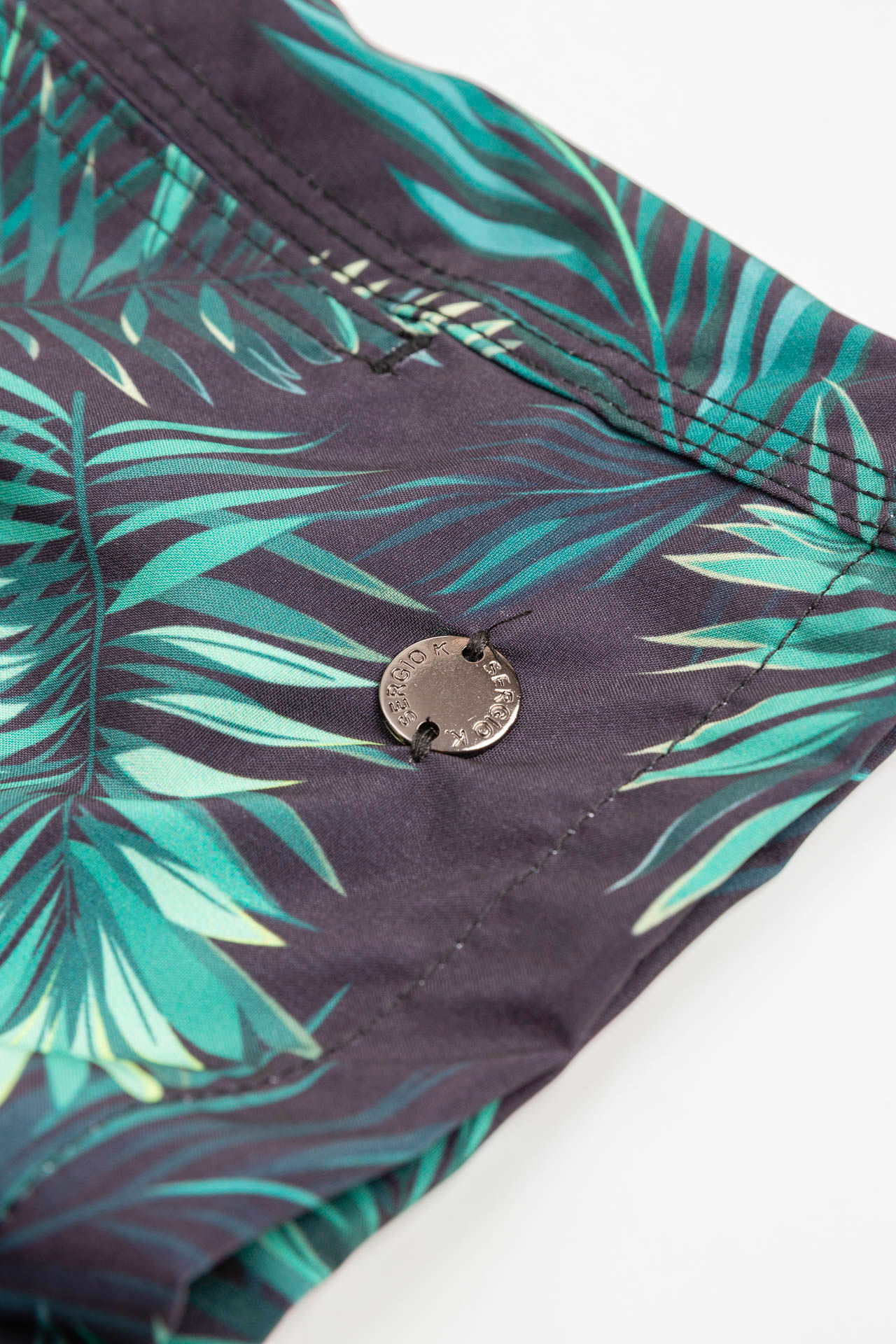 Shorts Praia Infantil Folhagem Verde S25 - Marinho - Sergio K.