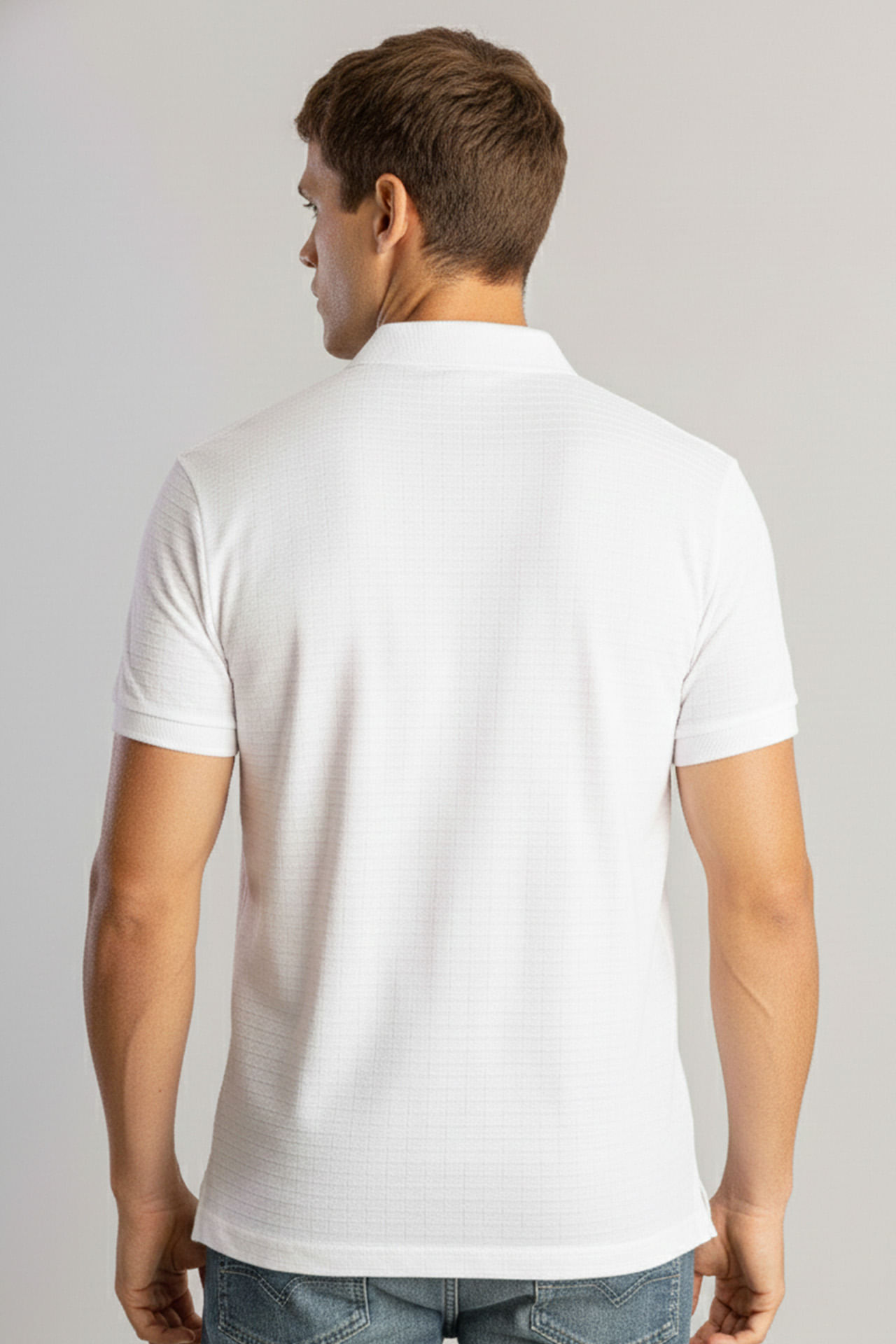 Camisa Polo Mc Jacquard Diamond Otl - Branco - Sergio K.